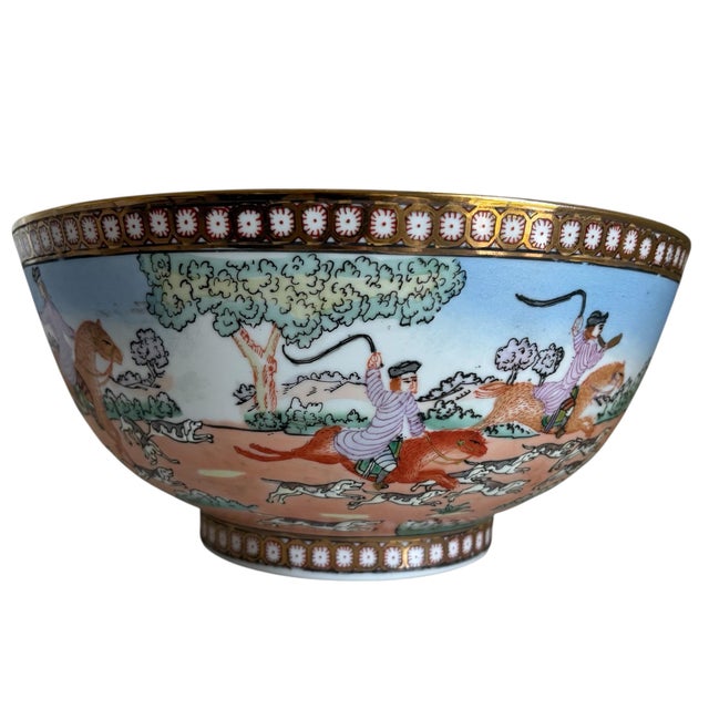 Rare Vintage Andrea by Sadek Horse and Hound Hunting Scene Decorative ...