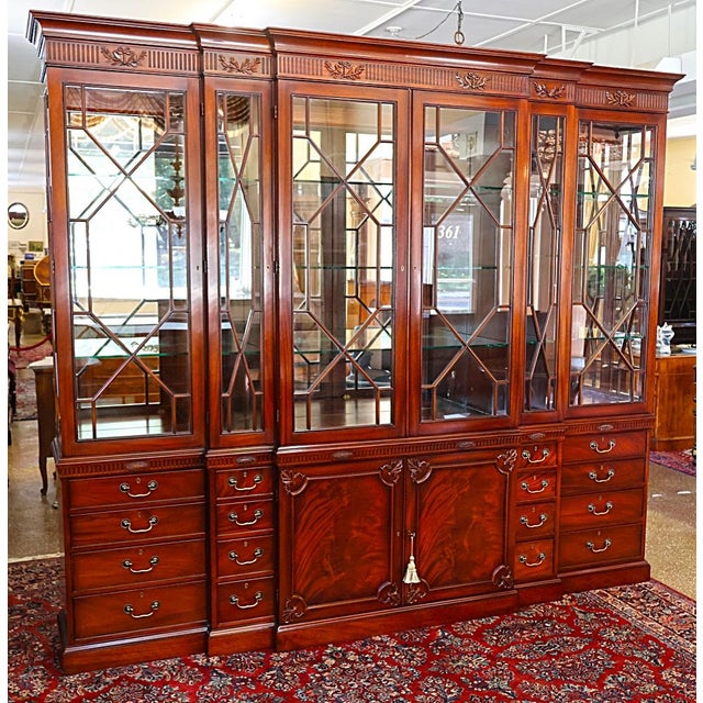 Millender Furniture Mahogany Bookcase Breakfront China Cabinet After ...