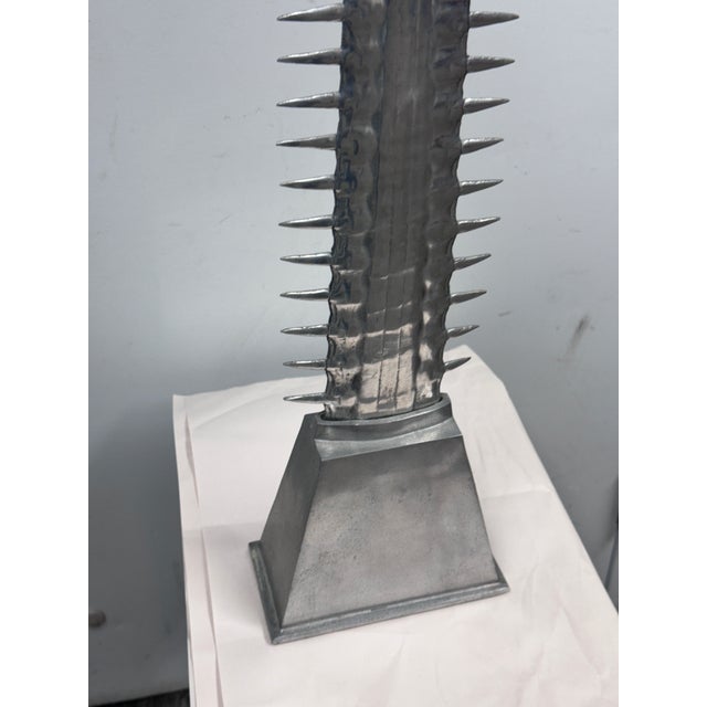 Circa 1976 Arthur Court Aluminum Sawtooth Shark Bill Sculpture | Chairish