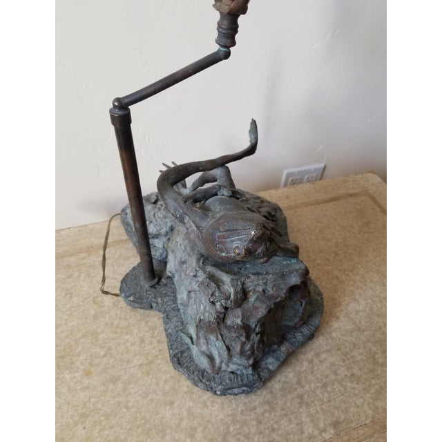 Vintage Bronze Frog Lamp | Chairish