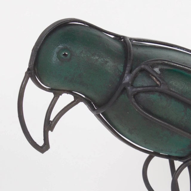 Mid-Century Modern Metal Parrot Form Sculpture | Chairish