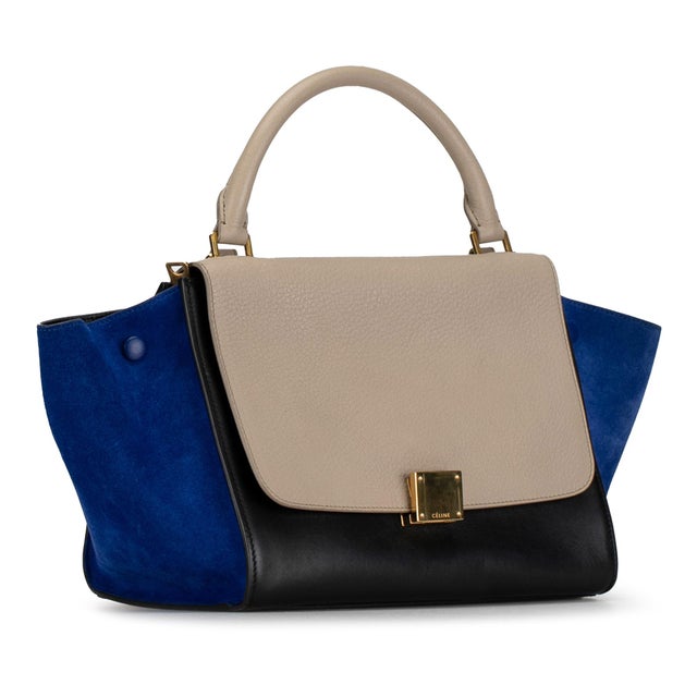 Celine Small Tricolor Trapeze Satchel | Chairish