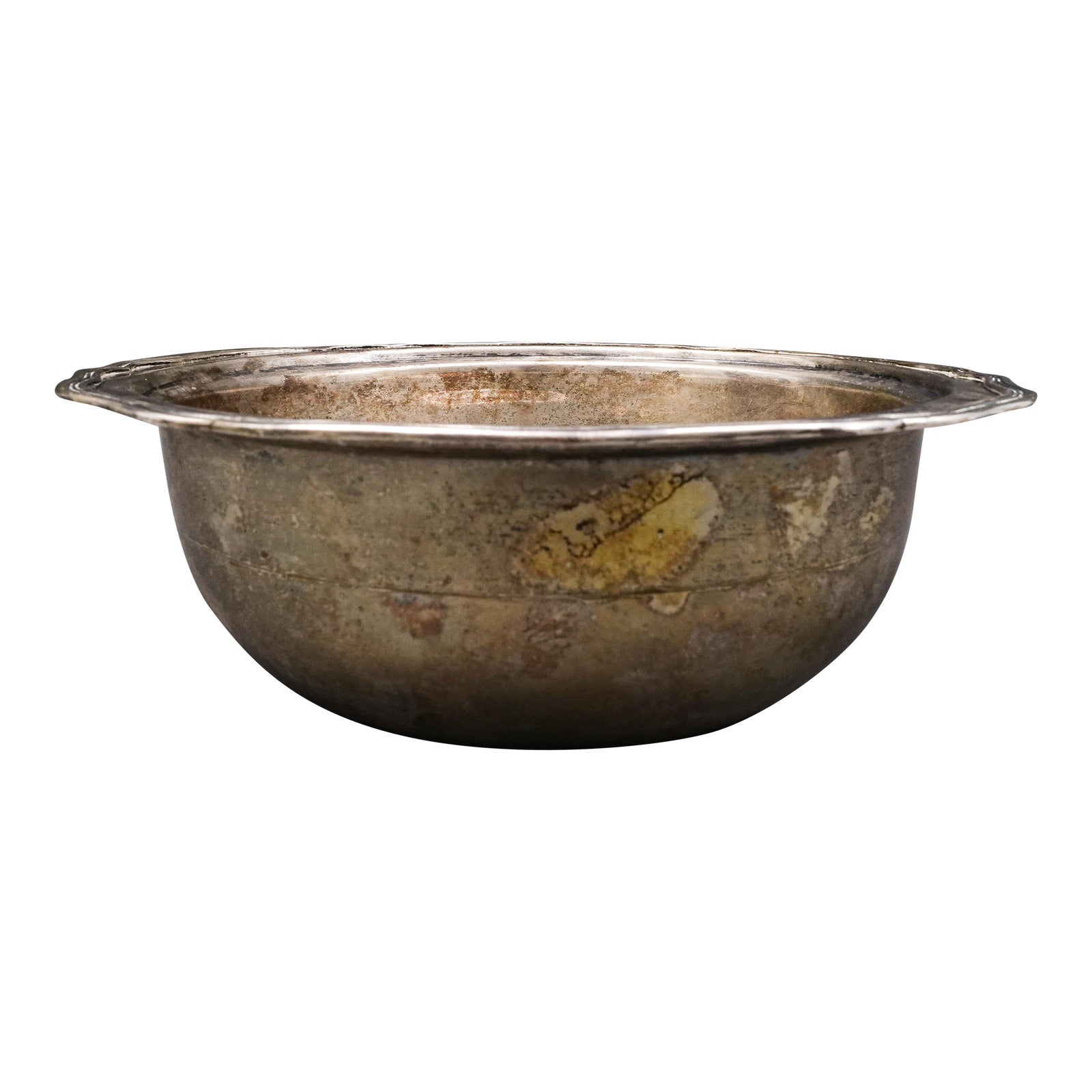 Vintage Mario Argenteria Italiana 900 Silver Serving Bowl | Chairish