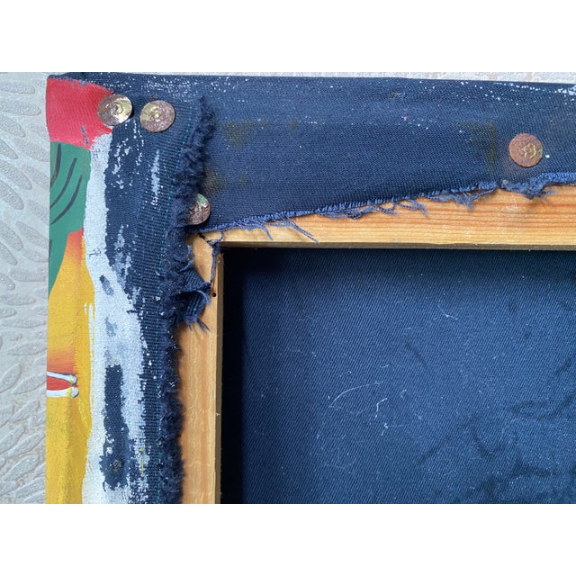 1990s Colourful African Fruit Market' Acrylic on a Stretched Canvas ...