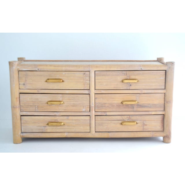 Cerused Bamboo Sideboard | Chairish