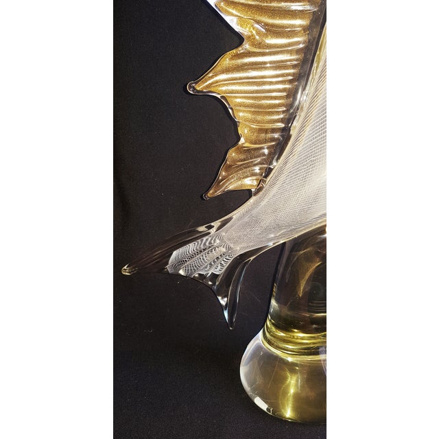 1950s Murano Glass Mezza Filligrana Swordfish With Gold Leaf Attributed ...