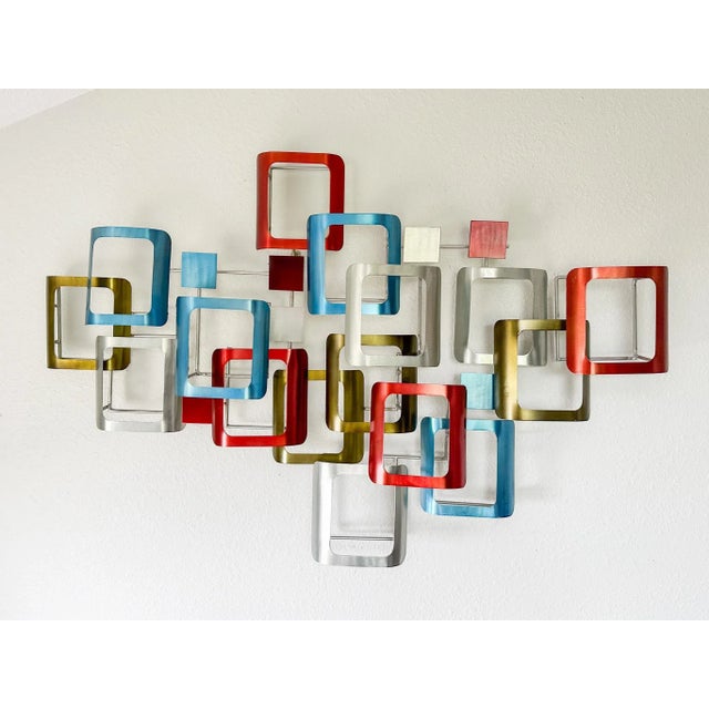Retro Modo Metal Wall Sculpture Art by JasonW Studios Signed | Chairish