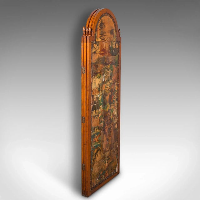 1850's Antique 3 Fold Scrap Screen | Chairish