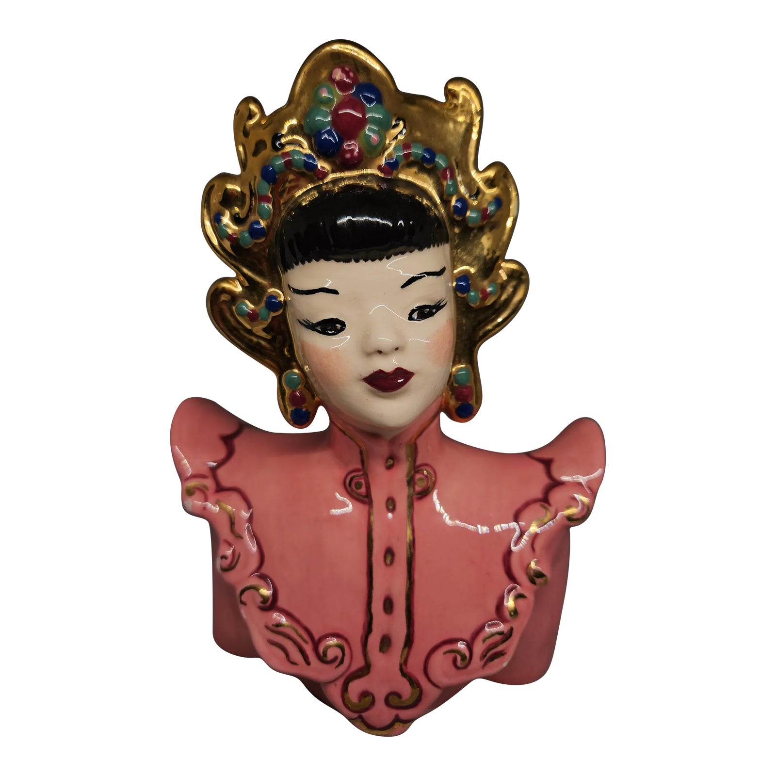 Vintage Hobbiest Ceramics, Pasadena 8" Ceramic Pottery Asian Female ...