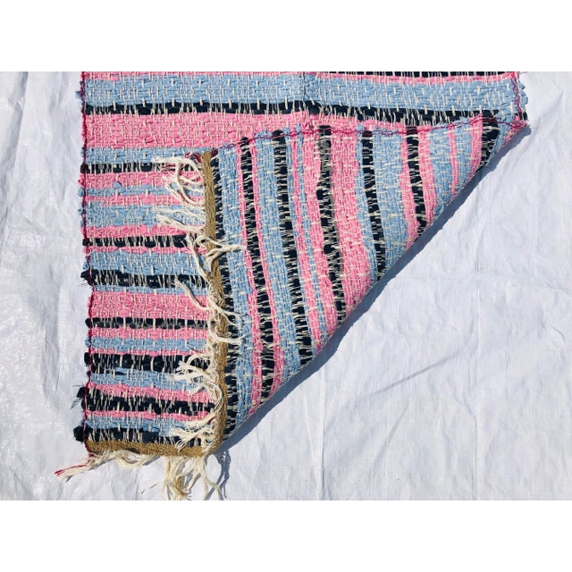 Handmade Rag Rug Silk/Acrylic/Cotton MIX Rug | Chairish