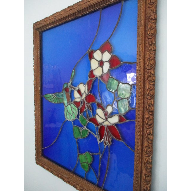 Plexiglass Hummingbird Window in Antique Gilded Wood Frame | Chairish