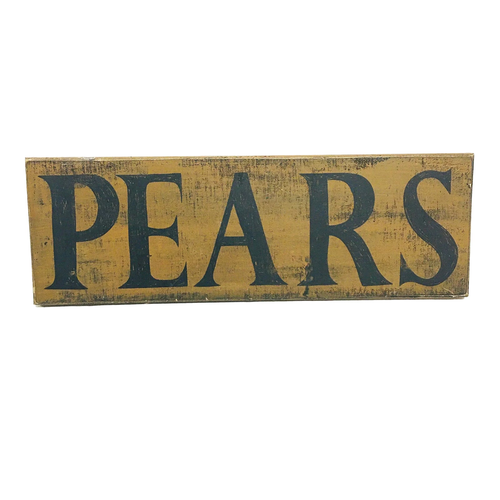 1990s Wooden Sign "Pears" | Chairish