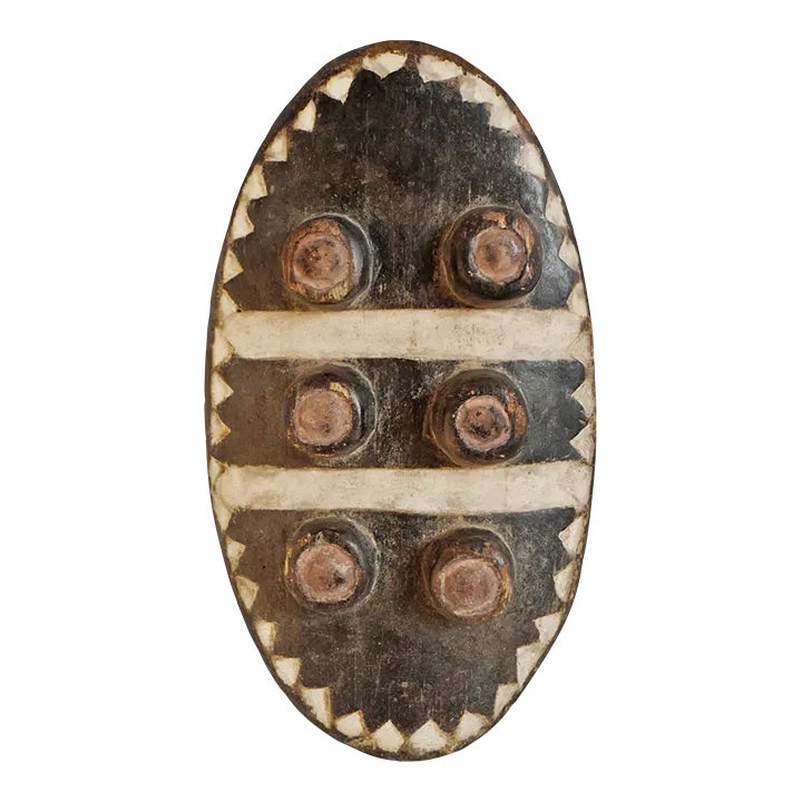Vintage Grebo Wood Oval Mask | Chairish