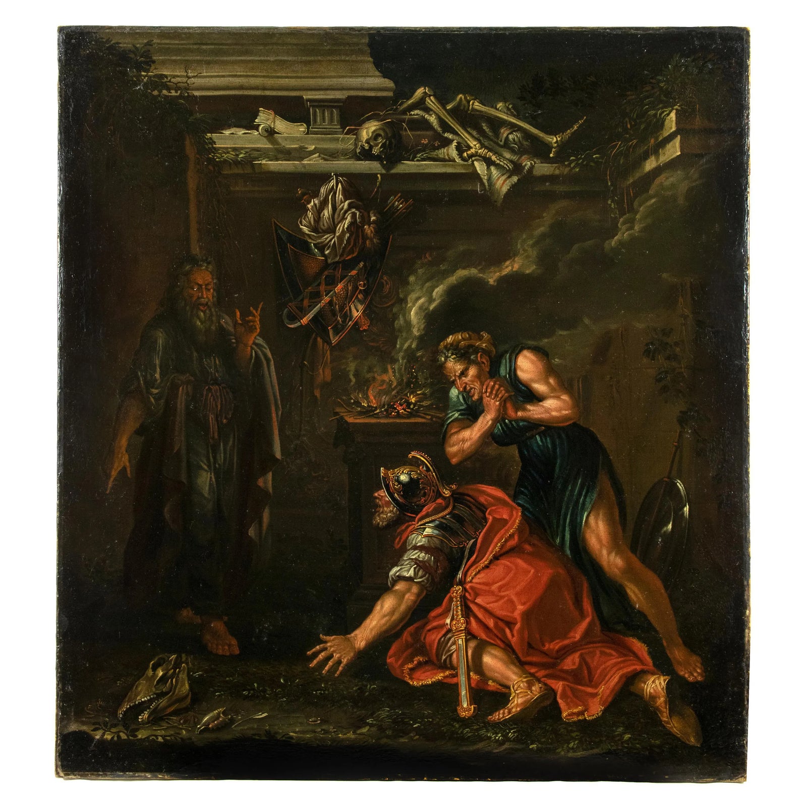 The Witch of Endor, Late 18th Century, Oil on Canvas | Chairish