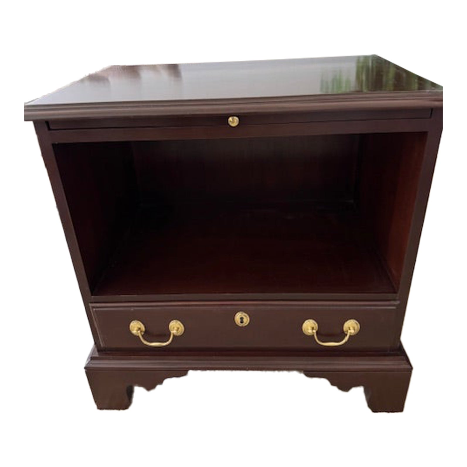 Harden Solid Cherry Night Table With Pull Out Shelf. One Drawer. | Chairish