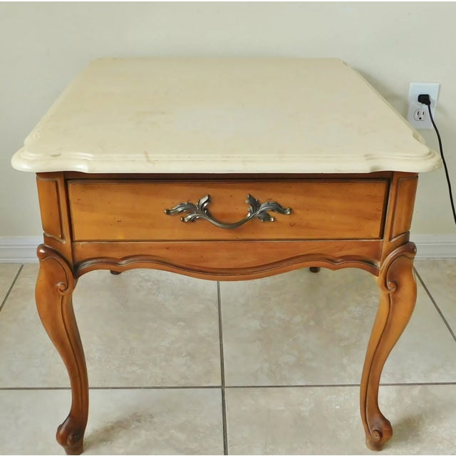 Mid 20th Century American of Martinsville Solid Wood Marble Top Table Chairish