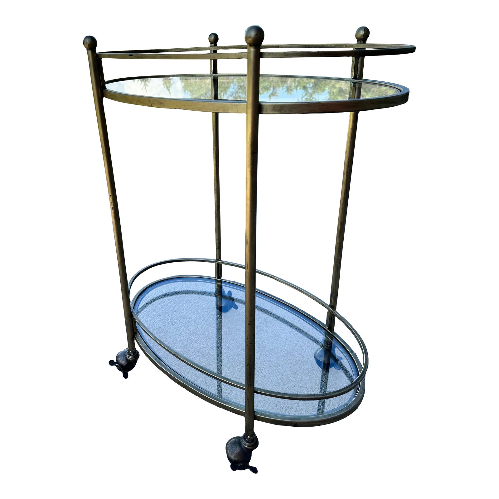 Oval Bar/Tea Cart | Chairish