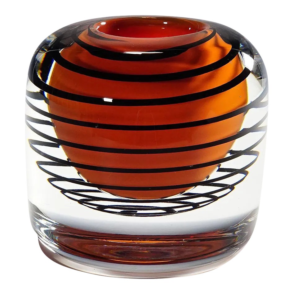 Massive Expo Vase by Olle Alberius for Orrefors, Sweden 1973 | Chairish