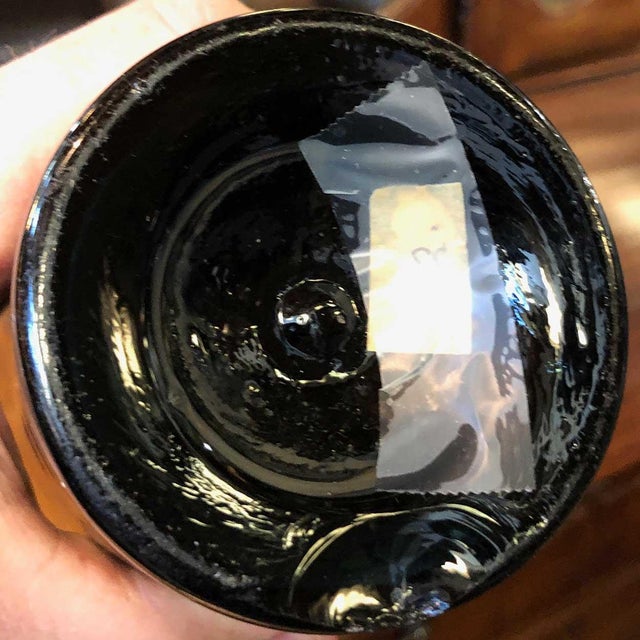 Scarce Large American Teal Glass Turn Mold Hock Shape Wine Bottle ...