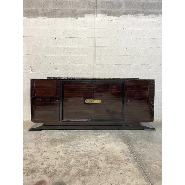 1940s Maurice Rinck French Art Deco Macassar Ebony Sideboards / Buffet | Chairish