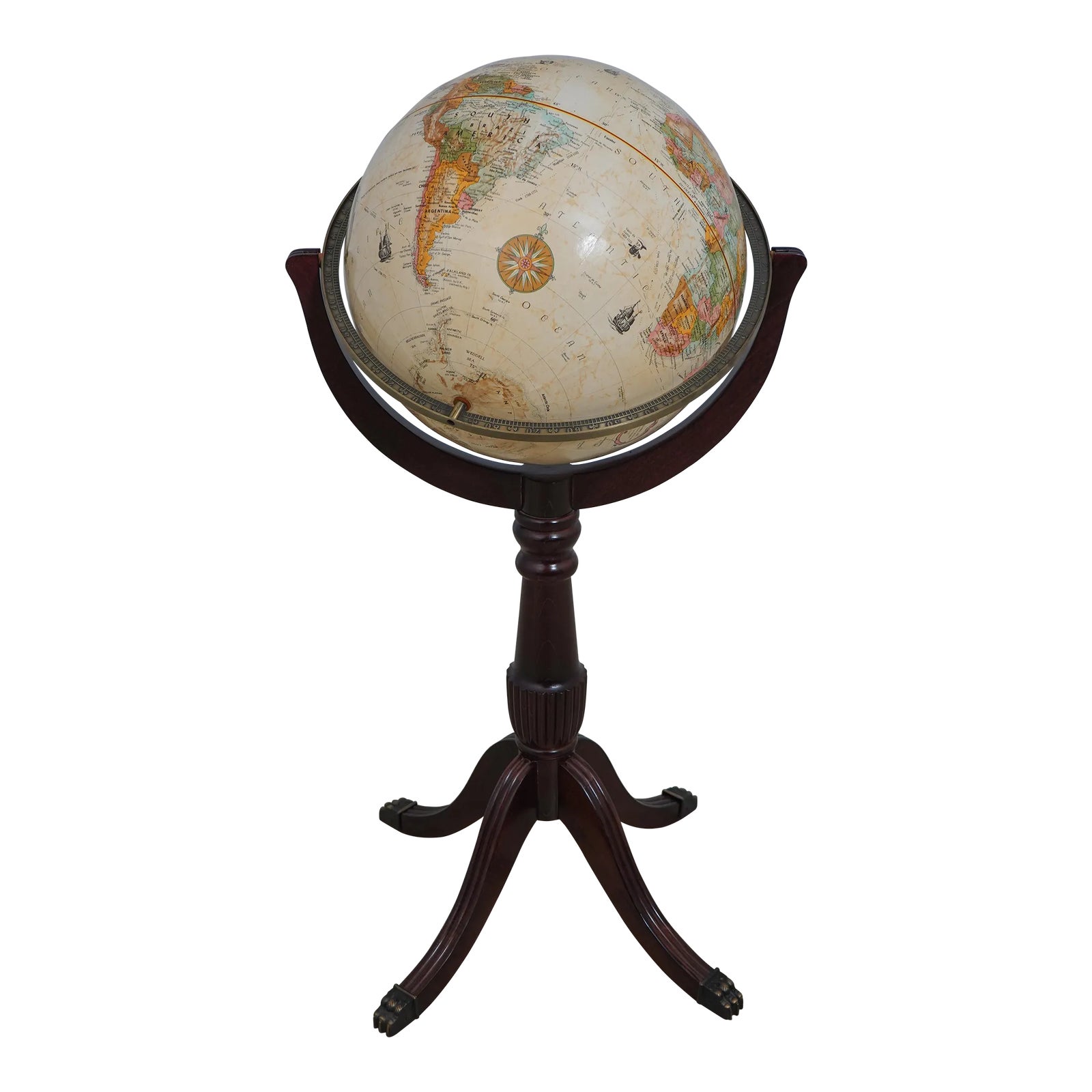 Replogle Revolving Globe on Stand | Chairish