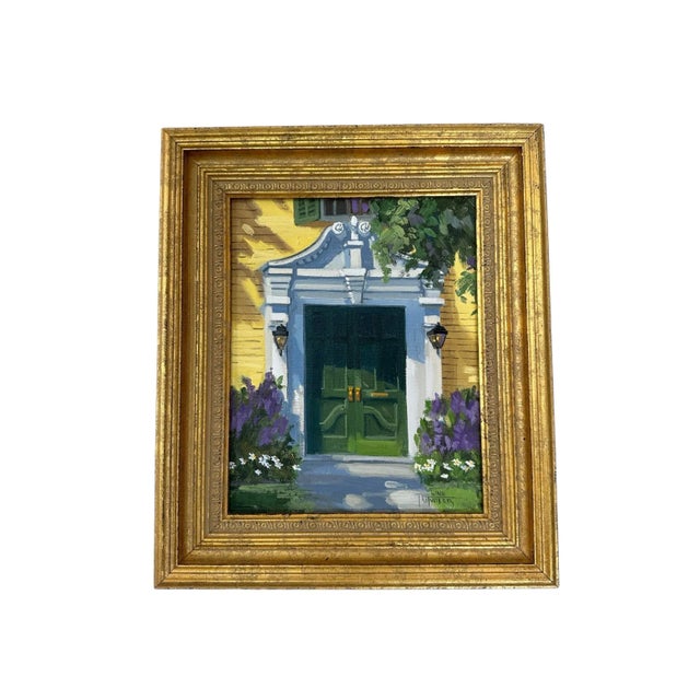 Original Line Tutwiler Oil Painting - Greek Revival Front Porch With ...