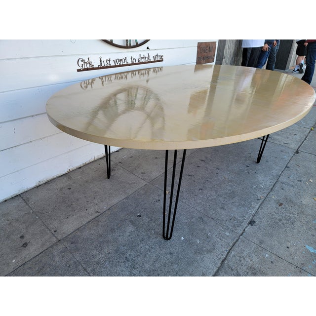Contemporary Modern Oval Dining Table. | Chairish