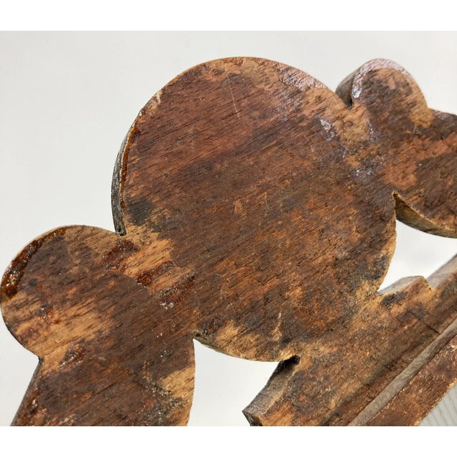 Antique Victorian Wall Mount Shaving Mirror With Towel Rack | Chairish