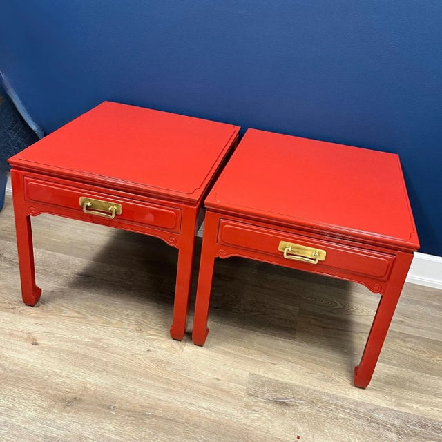 1970s Ming-Style Asian End Table Set of 2 | Chairish