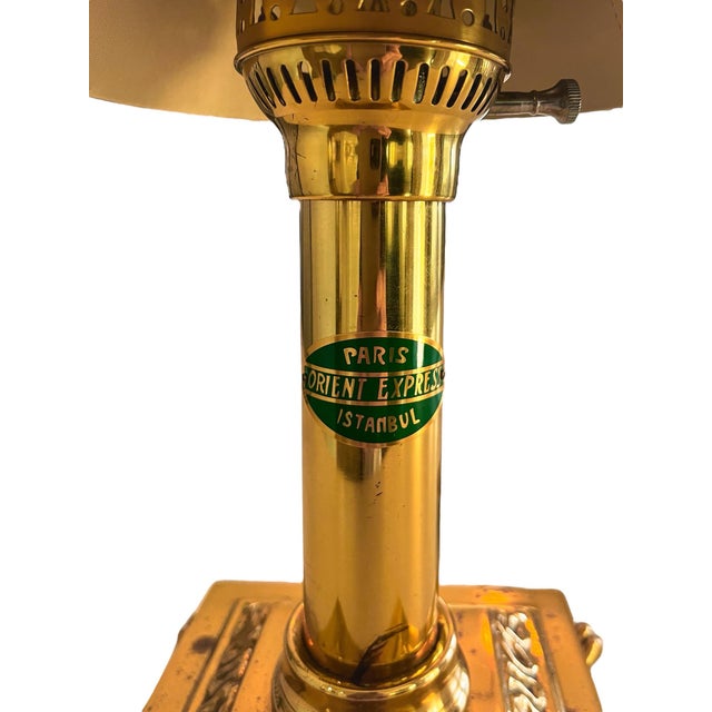 Vintage Orient Express Brass Table Lamp | Chairish