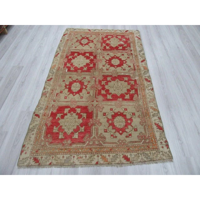 1960s Vintage Turkish Wool Rug - 4′5″ × 7′10″ | Chairish