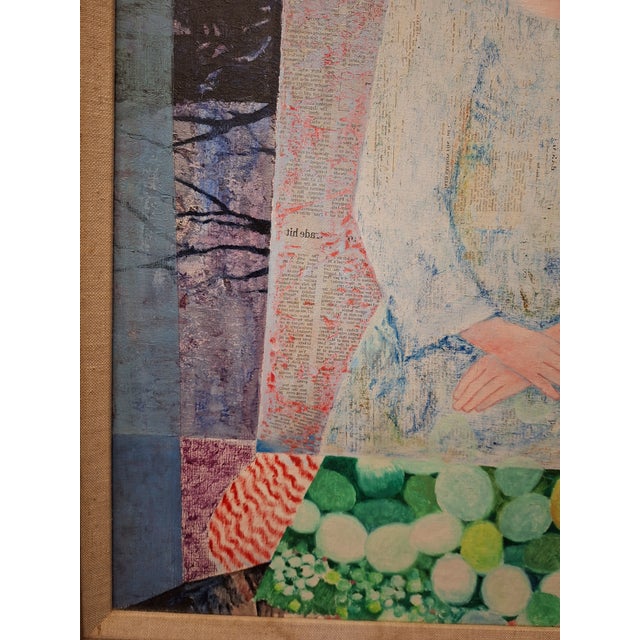 1970s Jacques Boeri French Expressionism "Jardin Imaginaire " Collage ...