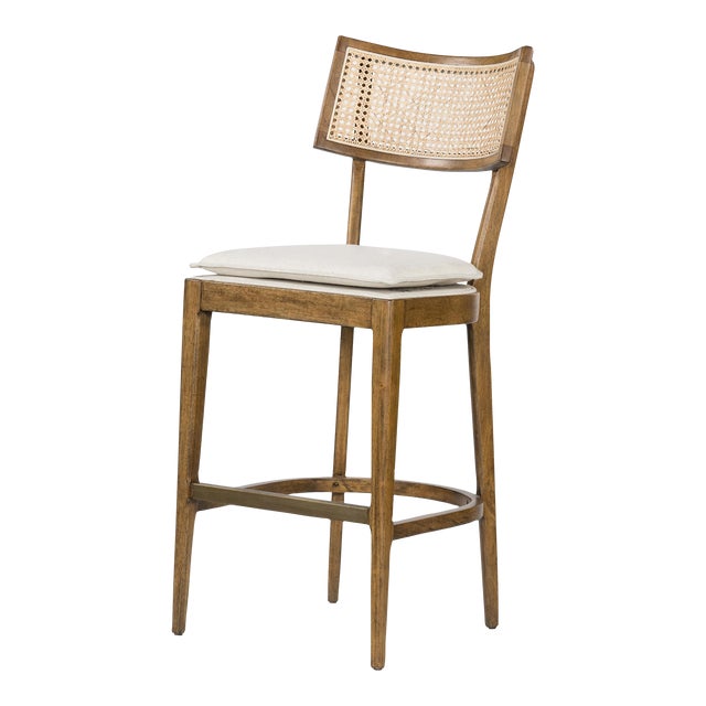 Four Hands Britt Bar Stool, Savile Flax | Chairish
