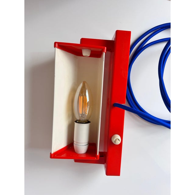 Red and Golden Wall Lamp from Lyfa, Denmark | Chairish