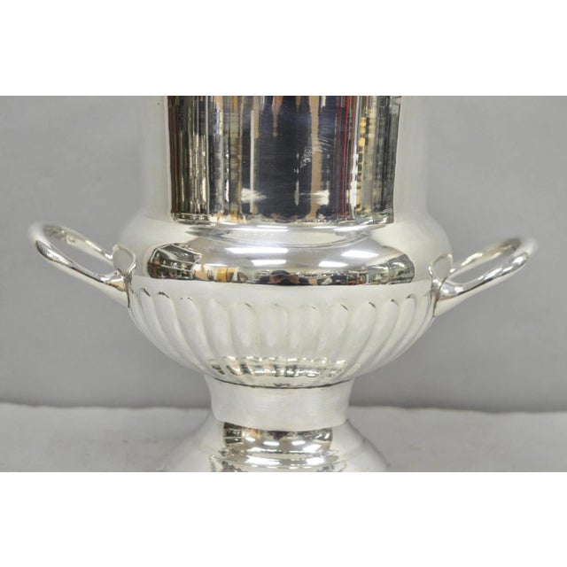 Vintage Leonard Silver Plated Ribbed Trophy Cup Urn Champagne Chiller ...