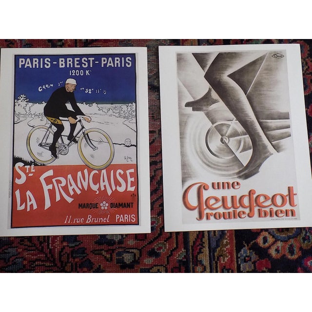 Vintage Cycling Poster Lithographs - Set of 6 | Chairish