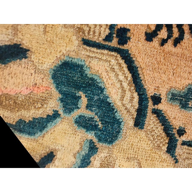 Late 19th Century Antique Chinese Ningxia Rug 4'0" X 4'0" | Chairish