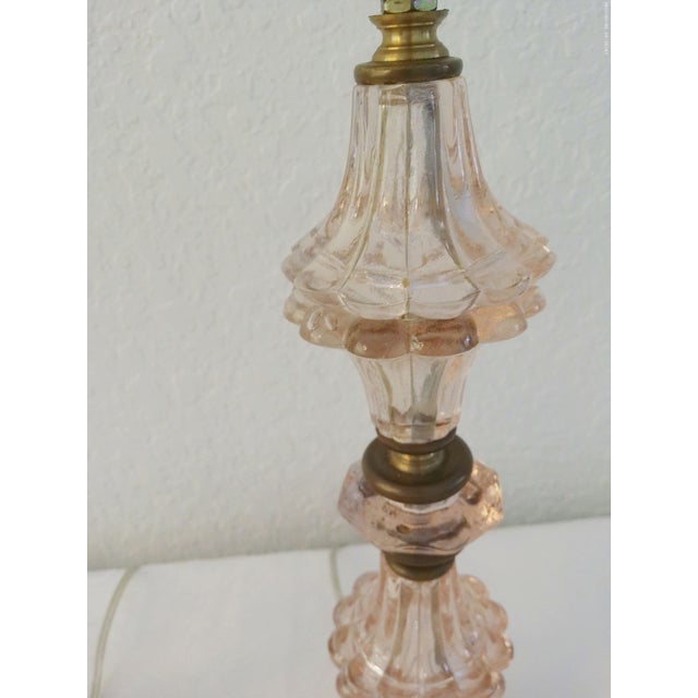 Pink Depression Glass Lamp