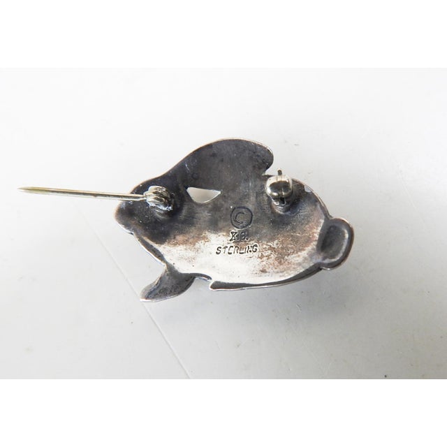 Vintage Kit Carson Engraved Sterling Silver Rabbit Bunny Pin | Chairish