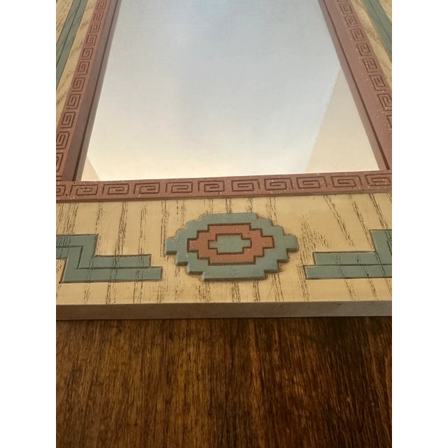 Vintage 1995 Burwood Southwestern Aztec Wall Hanging Mirror | Chairish