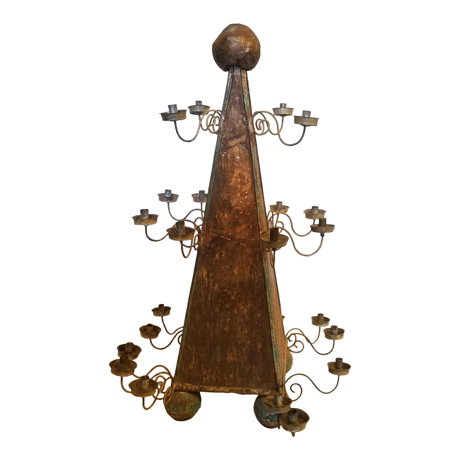 1930s Pyramid Girandole Candlelabra | Chairish