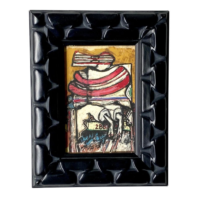 Original Neo Expressionist Painting on Board by Jack Hammack 1974, Framed | Chairish