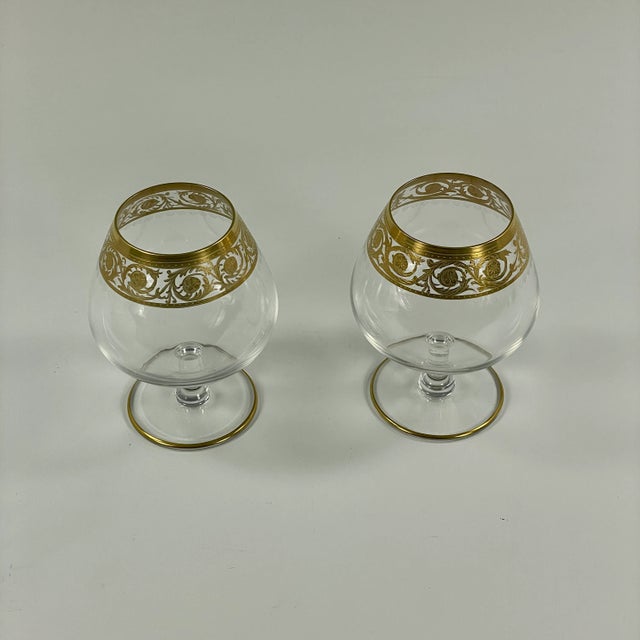 Mid 20th Century St Louis Brandy Snifters, Thistle Gold, Set of 2 ...