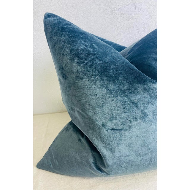 Modern Plush Cotton Velvet European Square Pillows/A Pair. | Chairish