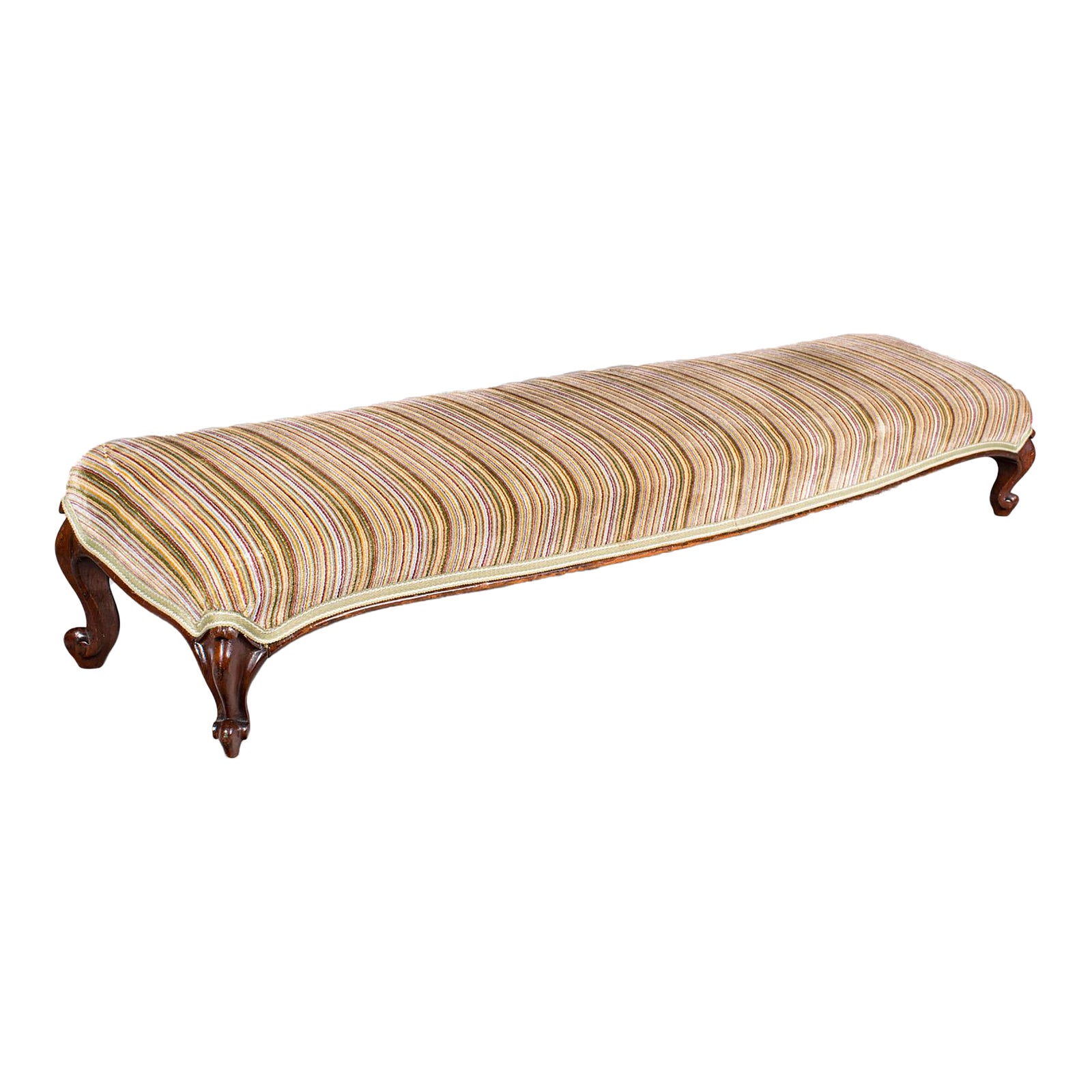 1840's Long Antique Fireside Stool | Chairish