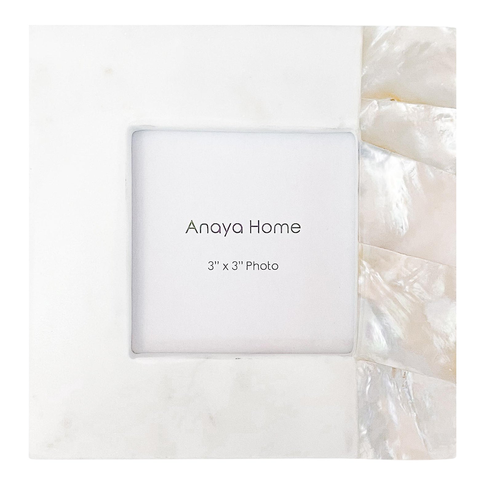 Mother of Pearl & White Marble Picture Frame | Chairish