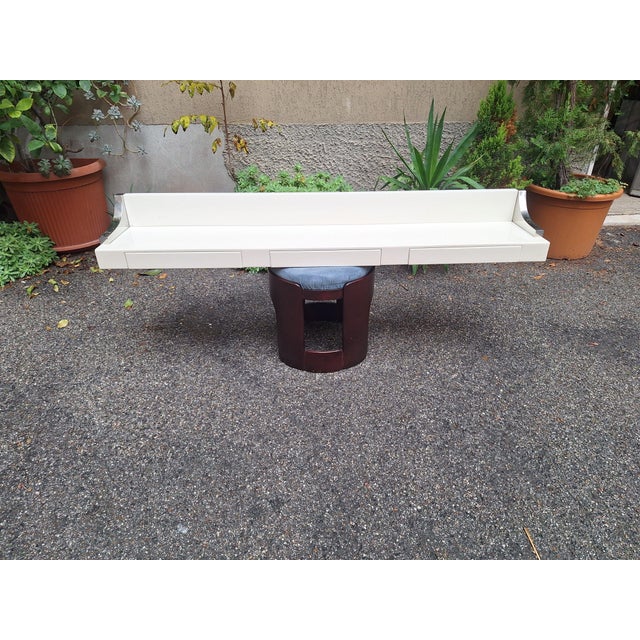 Vintage Wall-Mounted Console Table with Three Drawers in Lacquered ...