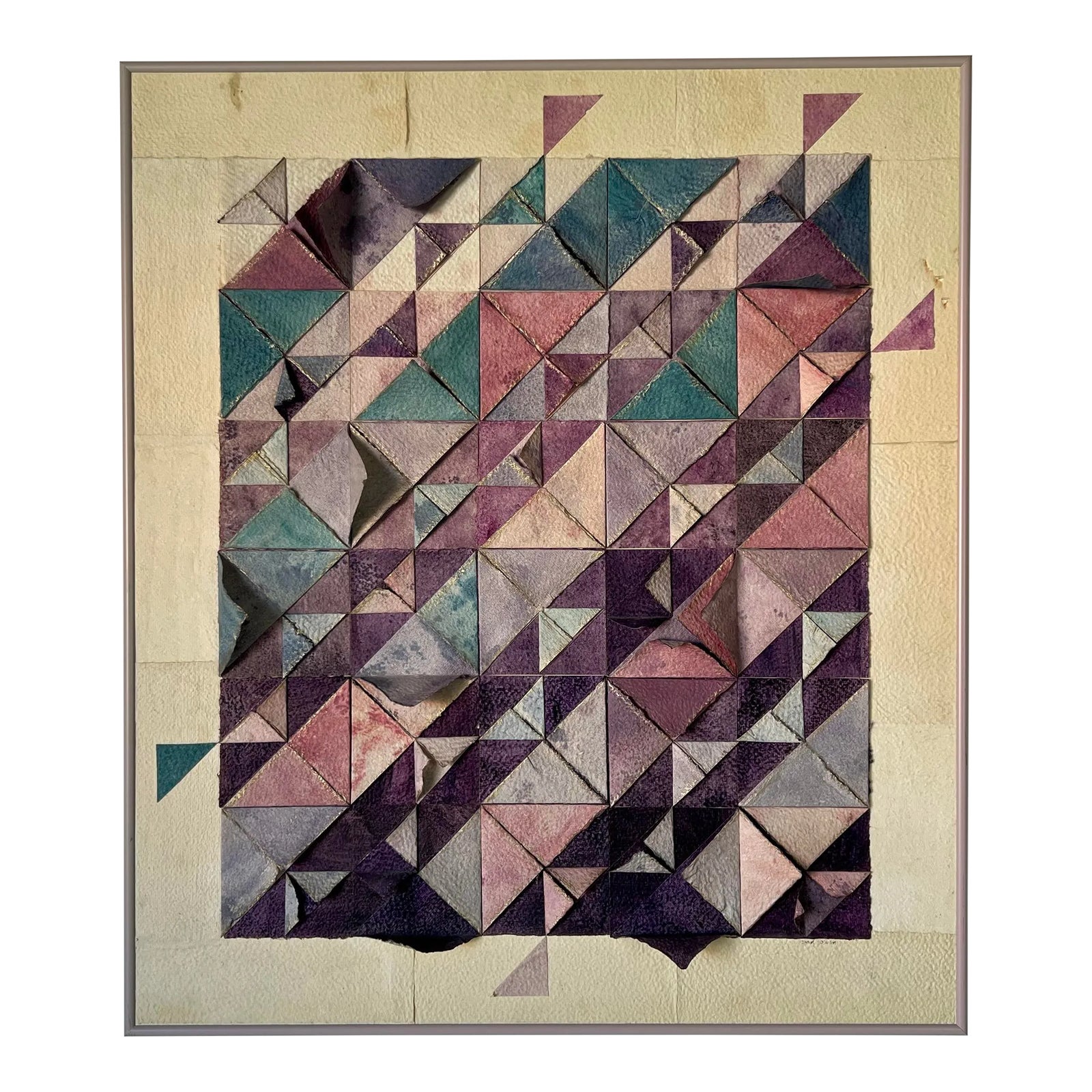 70's Postmodern Mixed Media Collage Wall Art by British Artist Carol ...