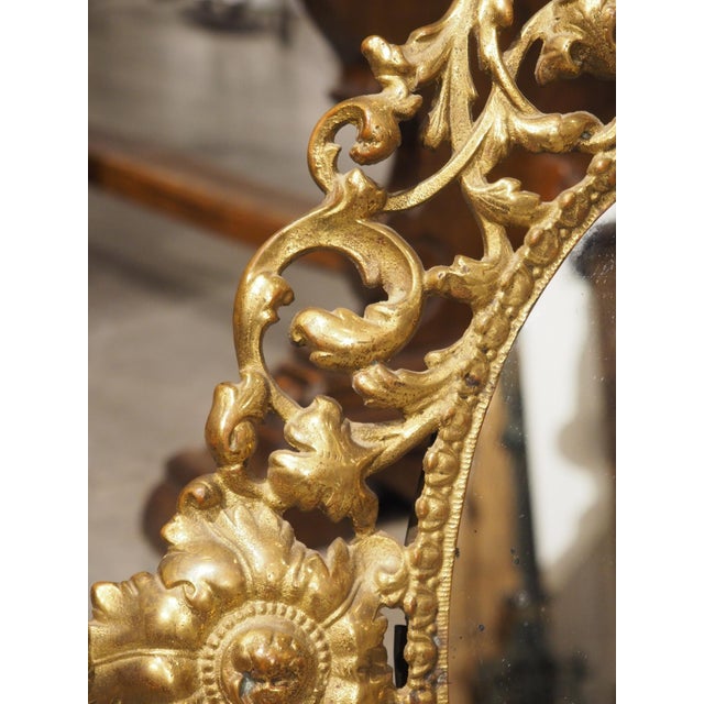 Circa 1900 Oval Gilt Bronze Table Mirror From Italy | Chairish