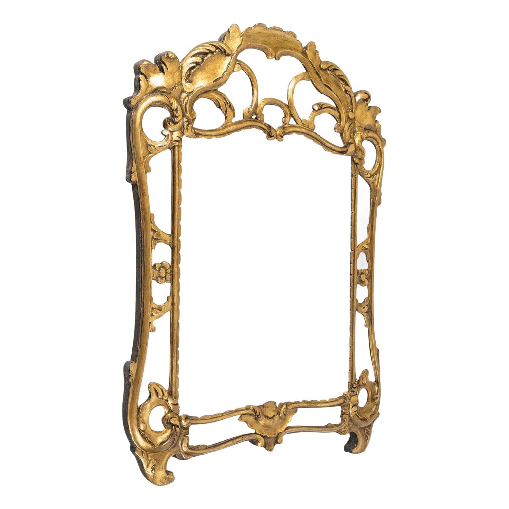 Louis XV Style Carved and Gilded Wood Mirror, 19th Century | Chairish